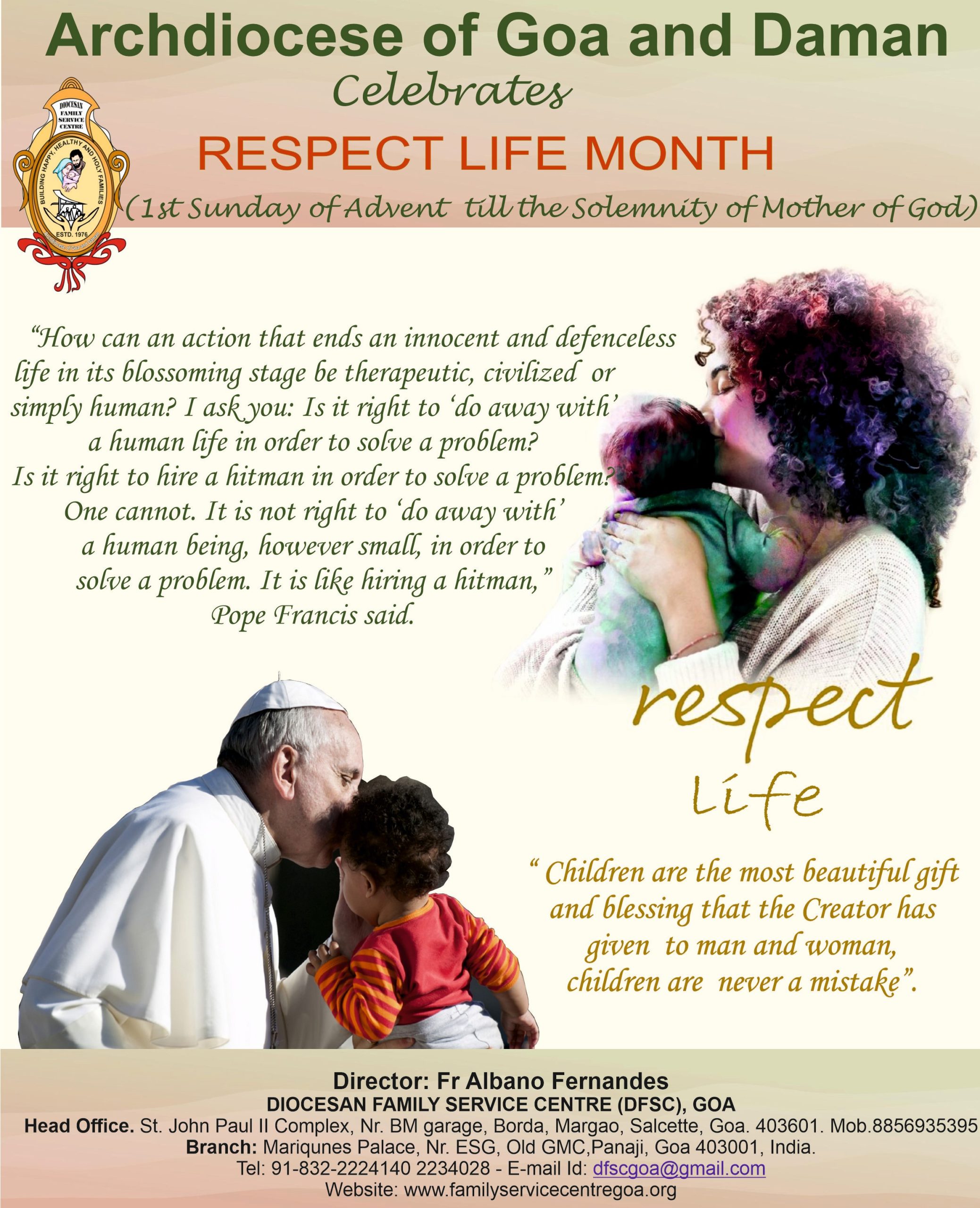 Pro Life Issues Seminar | Diocesan Family Service Centre Goa